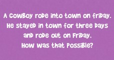 A Cowboy Rode into Town On A Friday, Stayed For Three Days & Rode Our ...