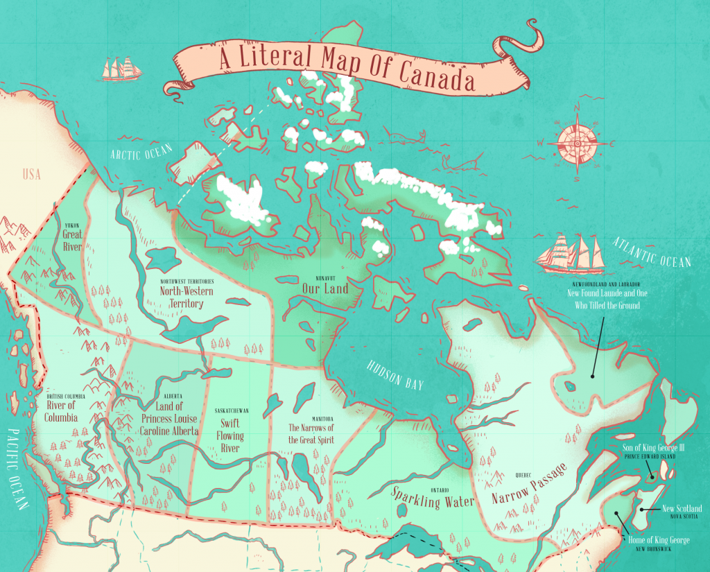 This Map Shows The Literal Translation Of State Names And Their Origins ...