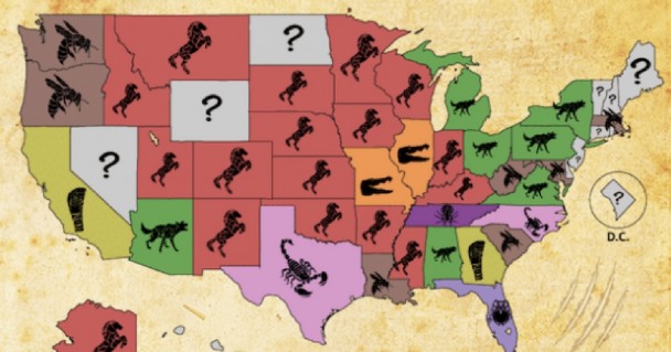 Map Depicts the Deadliest Animals In Each US State | DoYouRemember?