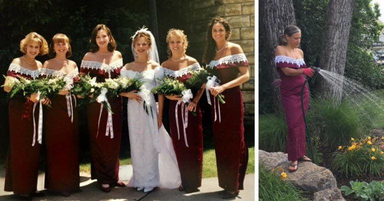 Bride Dresses Her Wedding Party In Hideous 90s Gowns. Twenty-Two Years ...