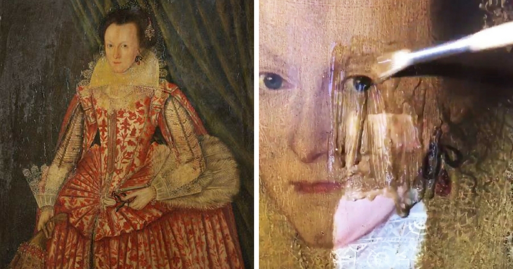 Watch As This 200-Year-Old Painting Gets Restored To Its Original Glory ...