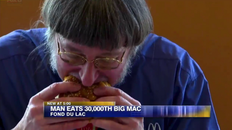 Don Gorske Eats His 30,000 Bic Mac At McDonald’s