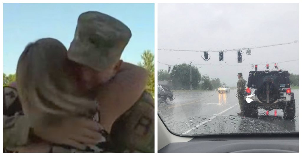 Soldier Stands At Attention In Pouring Rain, Woman Is Amazed When She ...