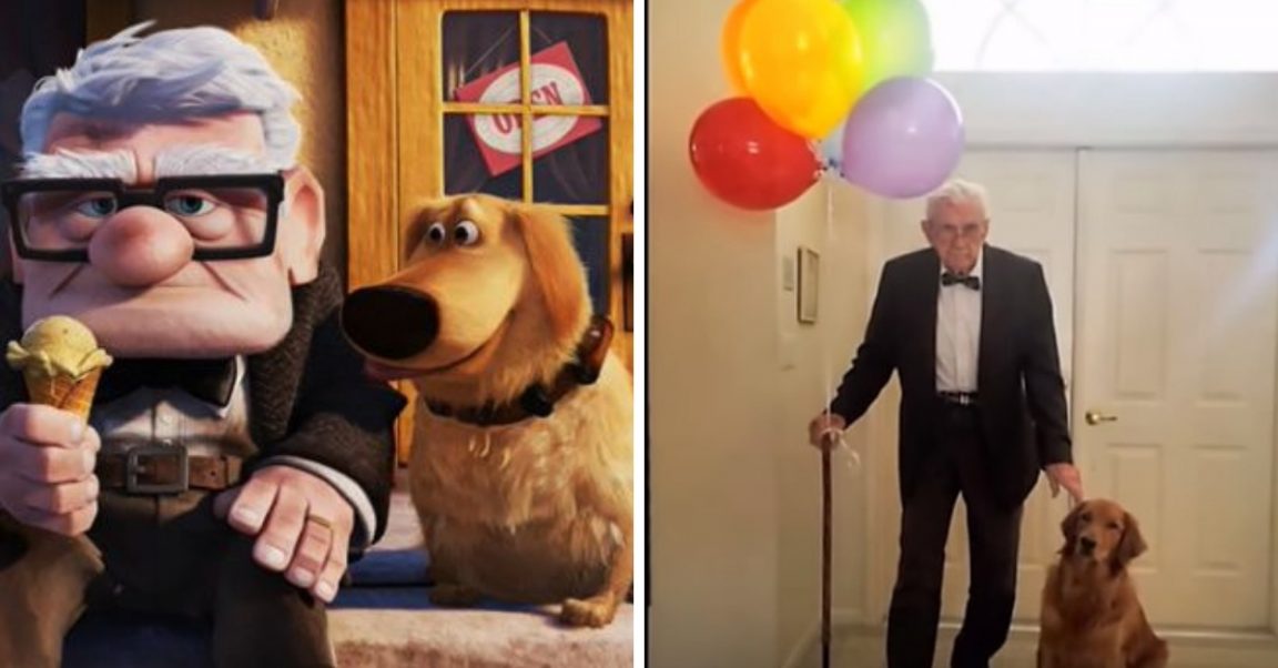 Grandpa And His Best Friend Dress Up As Characters From Movie 'Up'