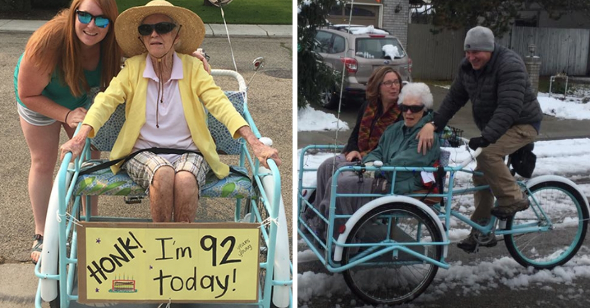 Family Builds A 'Blessing Bike' For 92-Year-Old Who Loves Riding Bikes