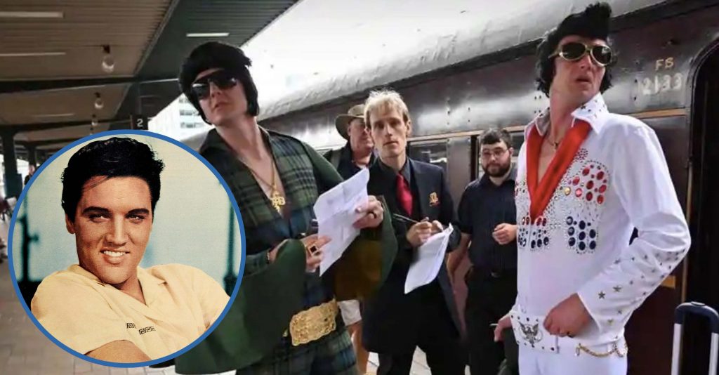 Fans Aboard The 'Elvis Express' Where Everyone Is Dressed Like The King