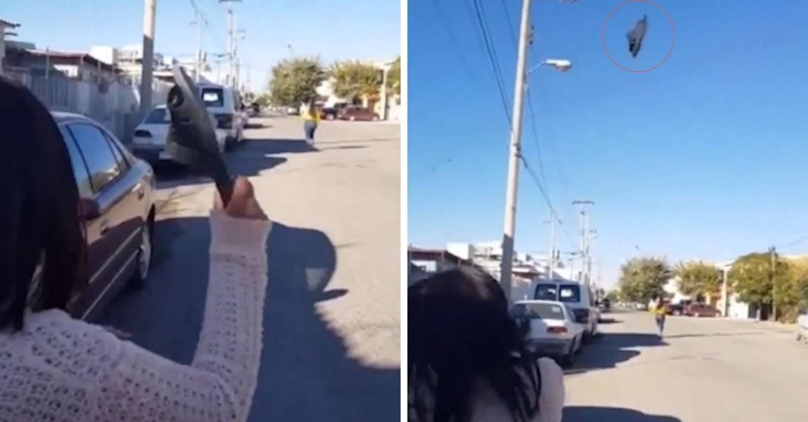 Angry Mother Throws Flip-Flop At Teenage Daughter From Incredibly Long ...