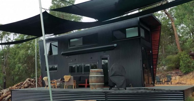 Stunning Jet Black Exterior Tiny Home Is Much Bigger Inside
