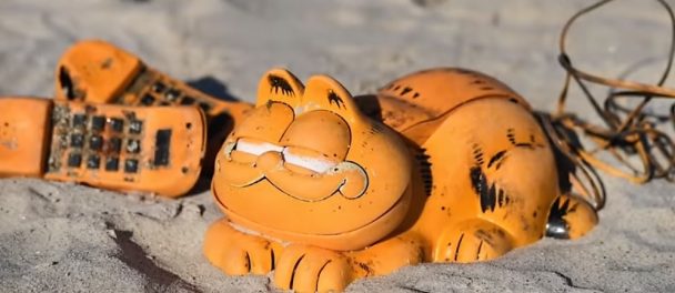 Garfield Telephones Have Been Washing Up On Beaches For Years