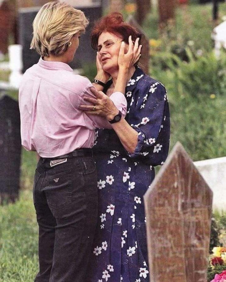 Princess Diana Comforts A Woman Crying At Her Dead Son's Grave