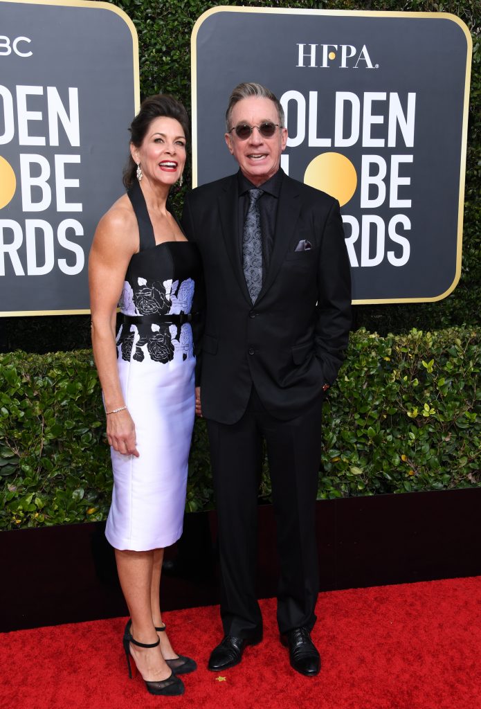 Tim Allen And His Wife Showed Some Rare PDA At The Golden Globes