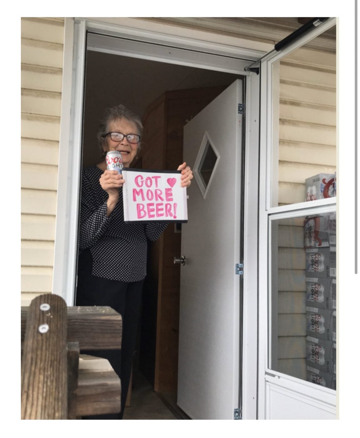 93-Year-Old Gets Beer After Holding Up Sign That Says 'I Need More Beer'