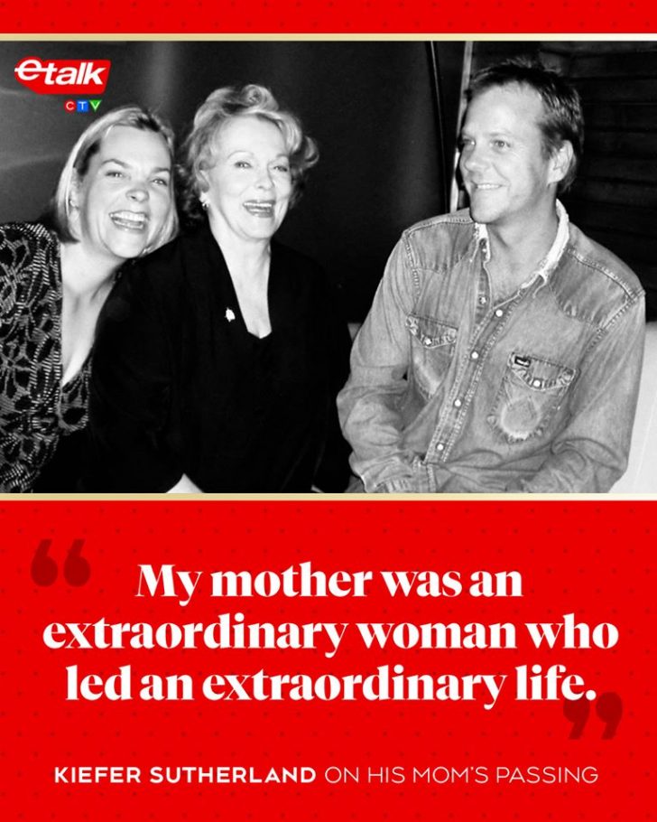 Kiefer Sutherland Mourns The Loss Of His Mother Shirley Douglas