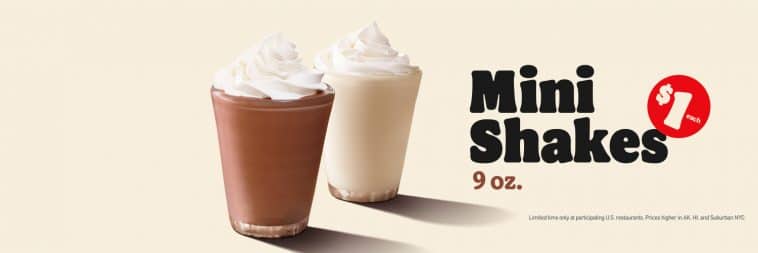 Get A Mini Milkshake From Burger King For Only $1