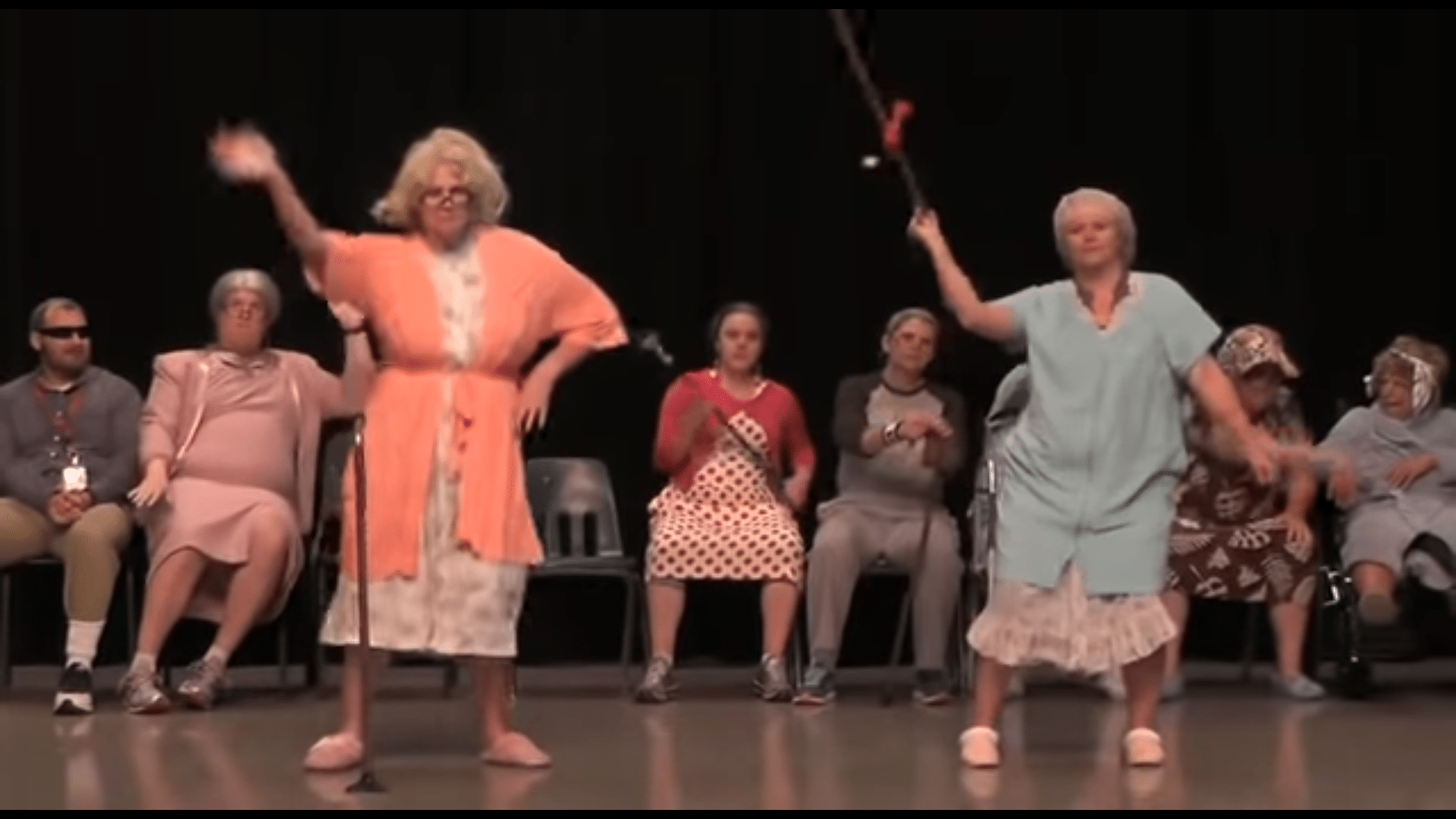 High School "Seniors" Get Audience Rolling With Laughter With Dance Routine