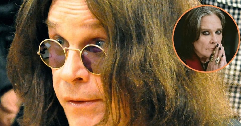 Ozzy Osbourne Seen With Gray Hair, Black Eye Makeup, And Black Nails