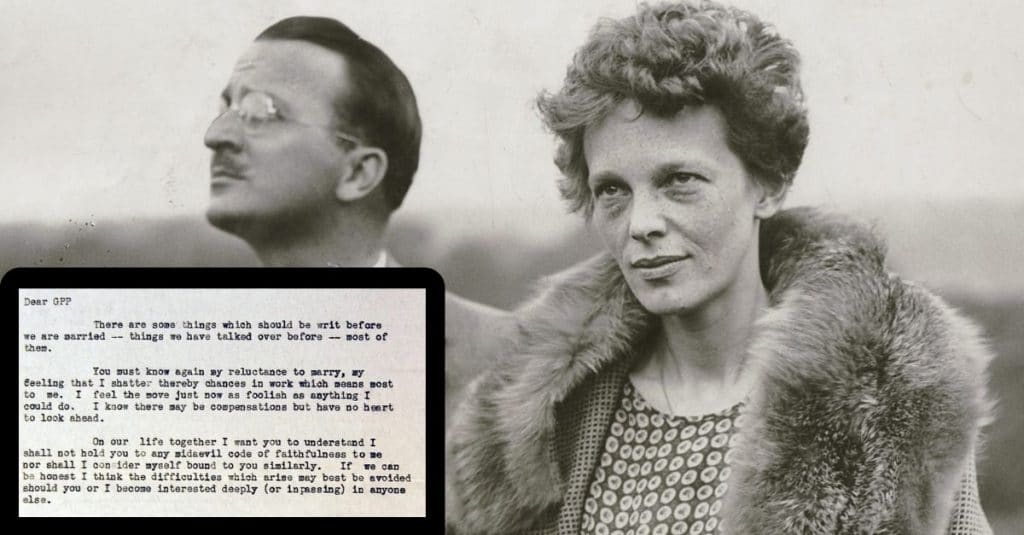 A 1931 Letter From Amelia Earhart To Husband Suggests They Had Open ...