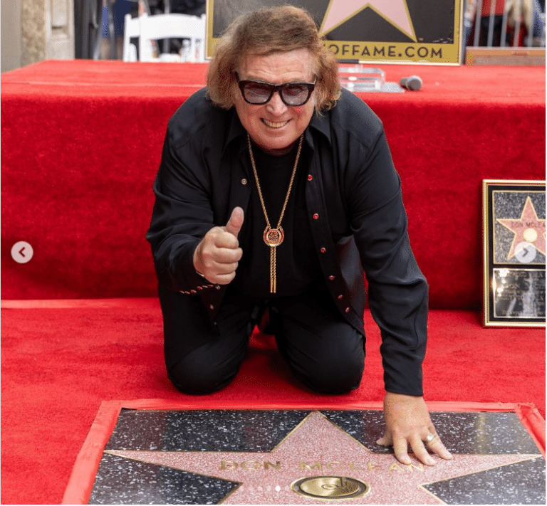 Don McLean, 75, Kisses 27-Year-Old Girlfriend As He Receives Walk Of ...