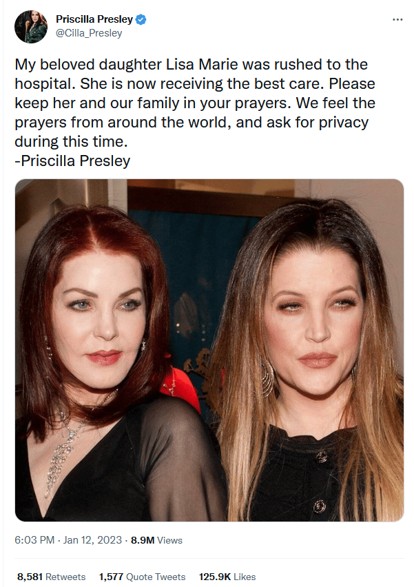 Hollywood Stars React To The Sudden Death Of Lisa Marie Presley
