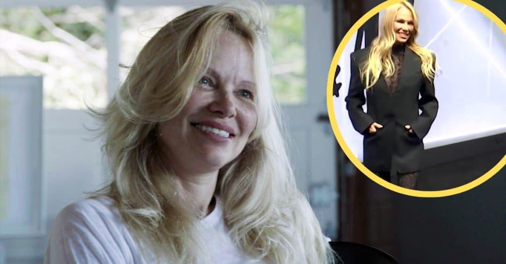 55-Year-Old Pamela Anderson Shows Off Her Figure In Sheer Black Bodysuit