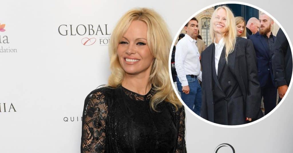 Pamela Anderson Stands Out With Makeup-Free Face At The Paris Fashion ...
