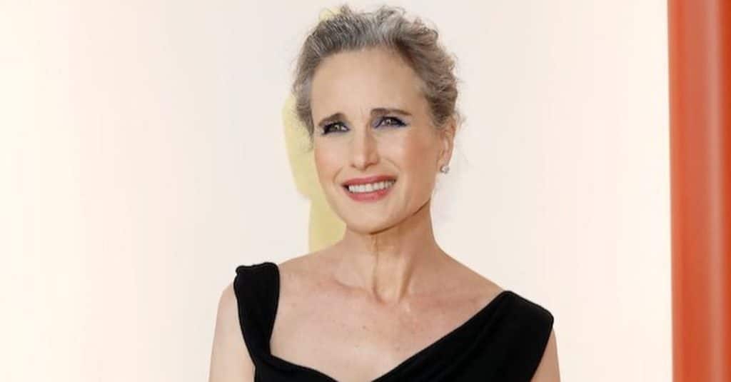Andie MacDowell Matches Her Hair Color With Figure-Hugging Dress ...