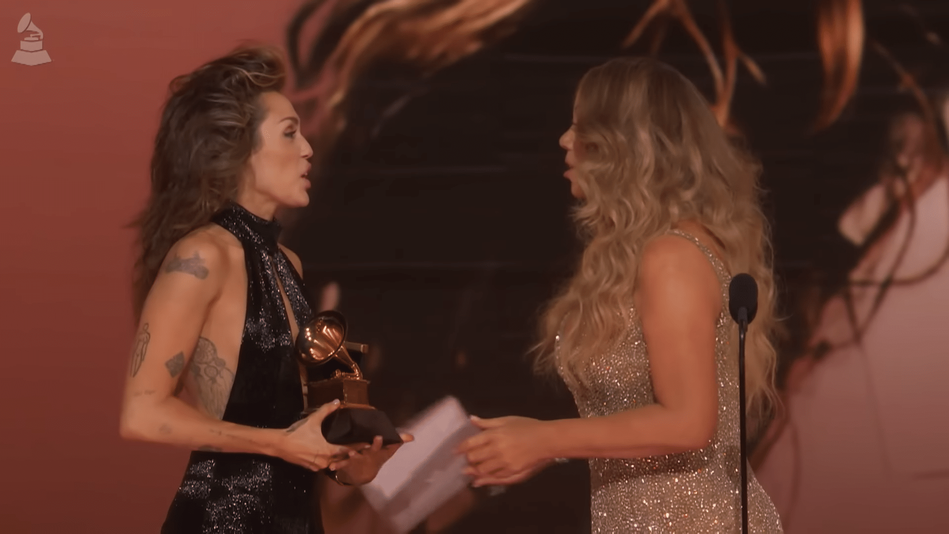 Miley Cyrus Channels Tina Turner In Sleek Dress During Grammys Victory ...