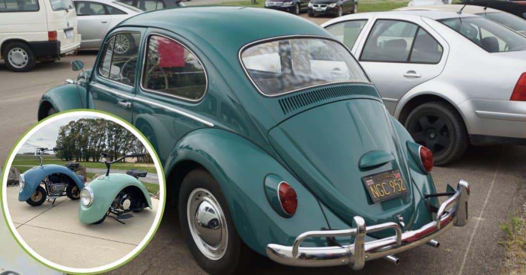 Original Volkswagen Beetle Repurposed To Create Old-Fashioned Mini Bike ...