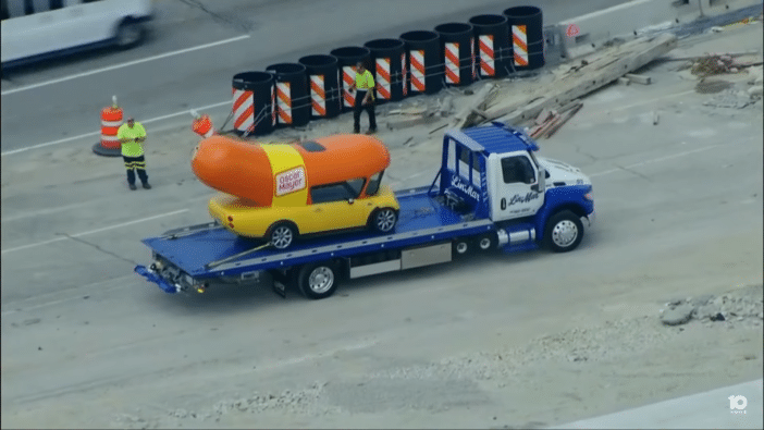 Oscar Mayer Wienermobile Crashes, Flips Onto Side Along Chicago Highway