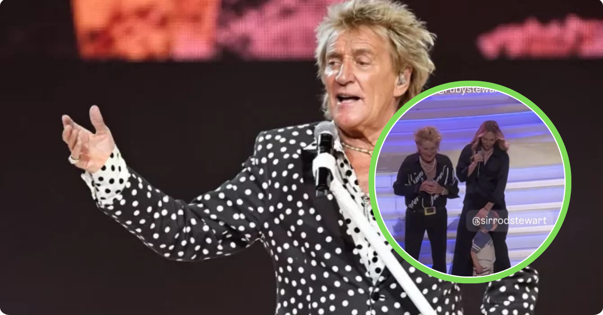 Rod Stewart Shares Stage With Daughter Ruby and Grandson Otis